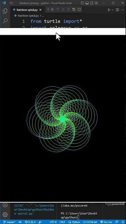 04.01 Turtle Graphics - Draw the Rainbow Circle | #shorts #turtle #python - YouTube