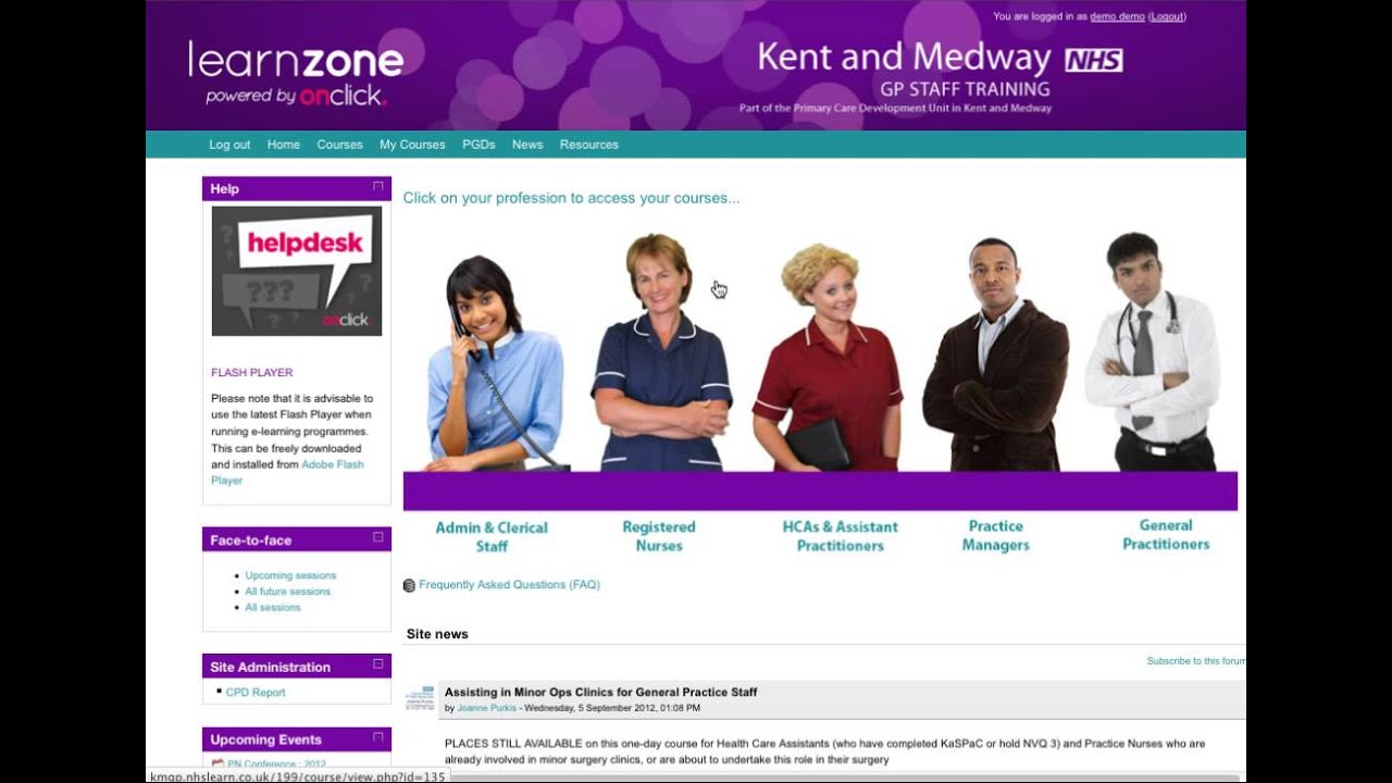 Kent and Medway GP Staff Training Learnzone - YouTube