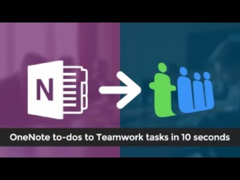 OneNote to Teamwork Integration - To-dos - YouTube