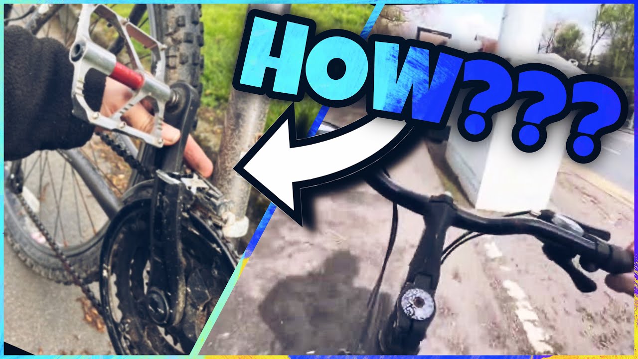 How My bike pedal snapped, nearly crashing!!! - YouTube