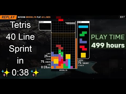 Tetris - 40 Line Sprint in 0:38.783 - YouTube