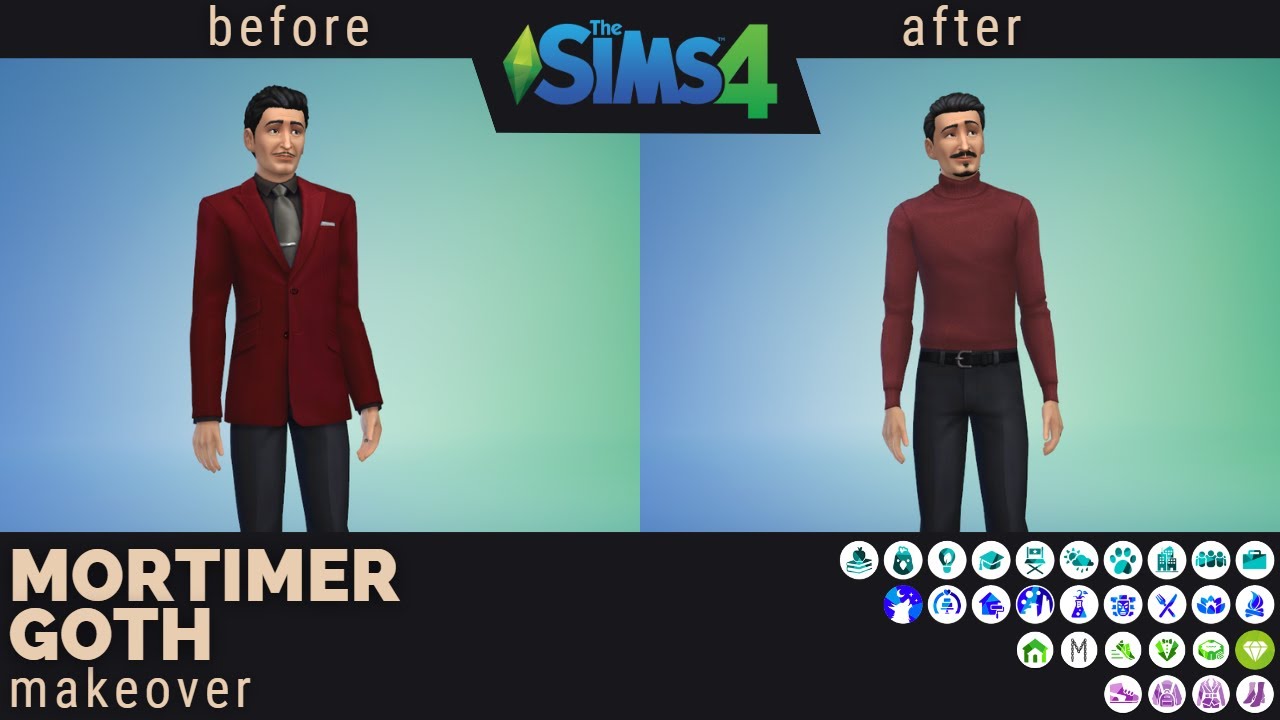 Mortimer Goth Makeover | Sims 4 | Speed Build - YouTube