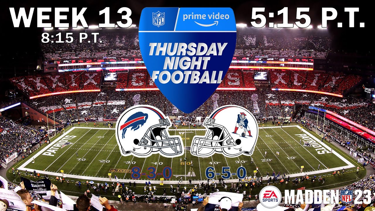 2022 NFL Season - Week 13 - Thursday Night Football - Predictions ...