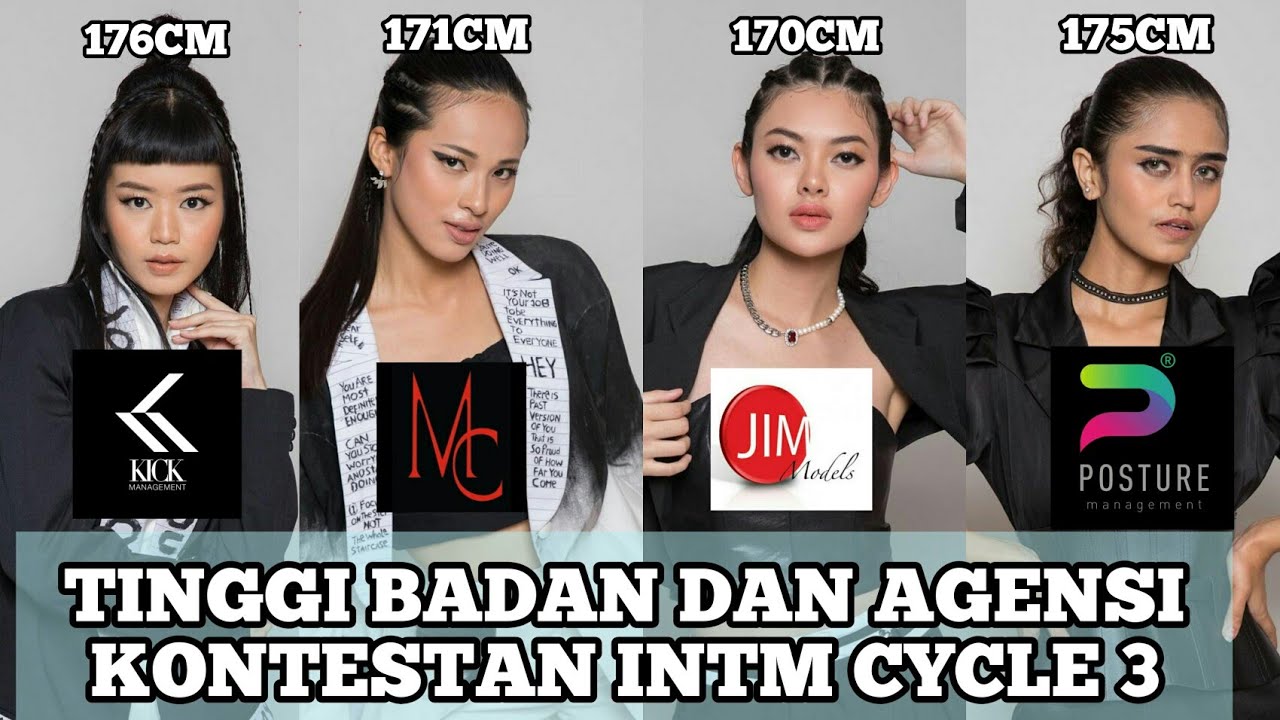INTM CYCLE 3 : Tinggi Badan dan Agensi Para Kontestan | Indonesia's ...