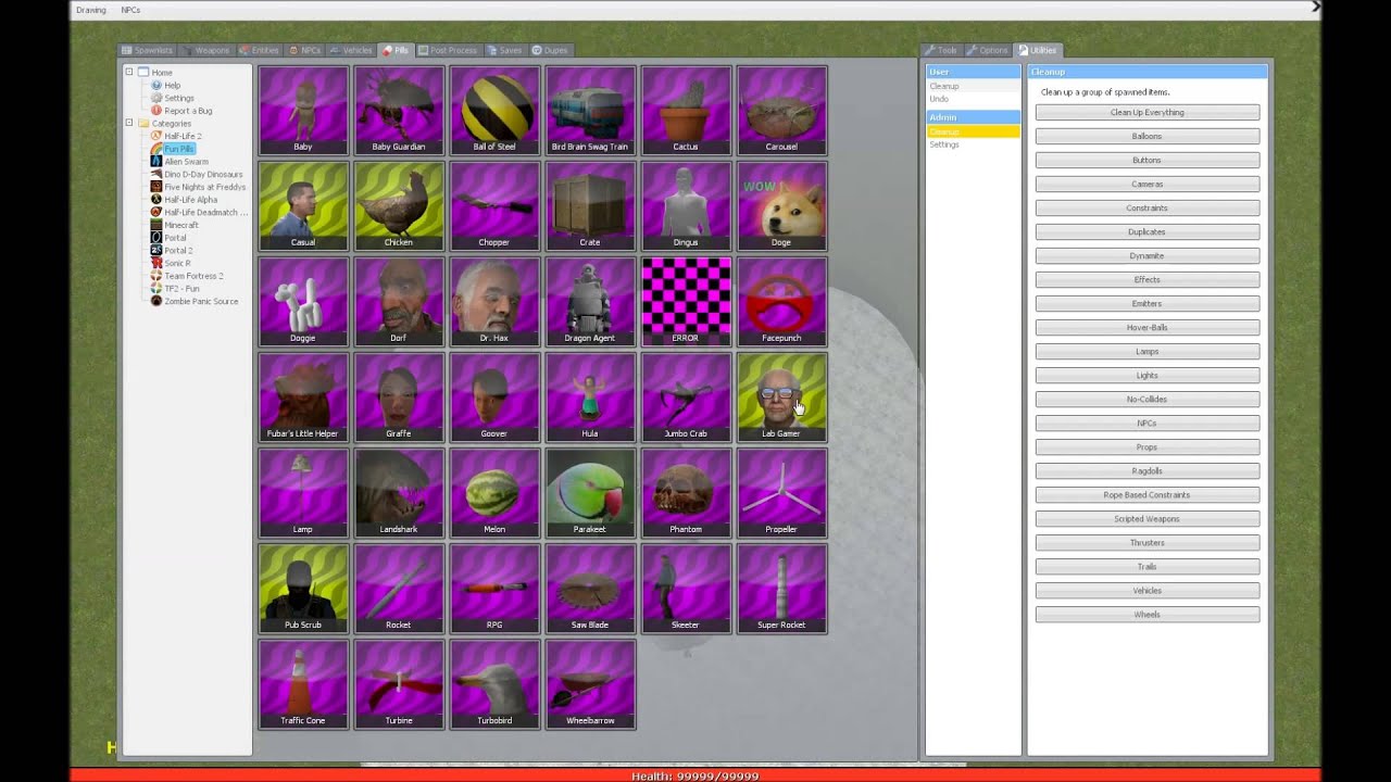 gmod - pill packs maps weapons and airboat trick - YouTube