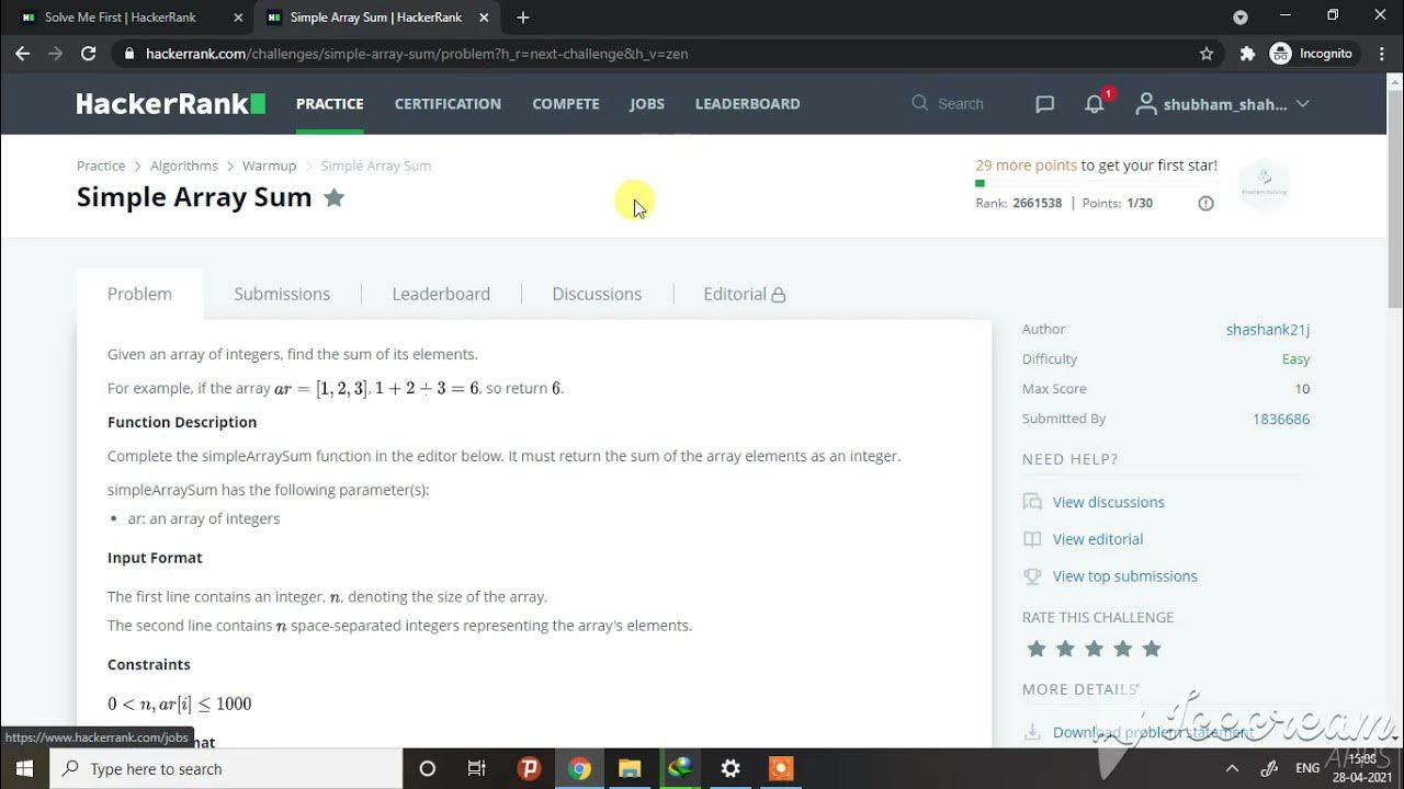 #1 Solve Me First | Problem Solving | Hackerrank | Python - YouTube