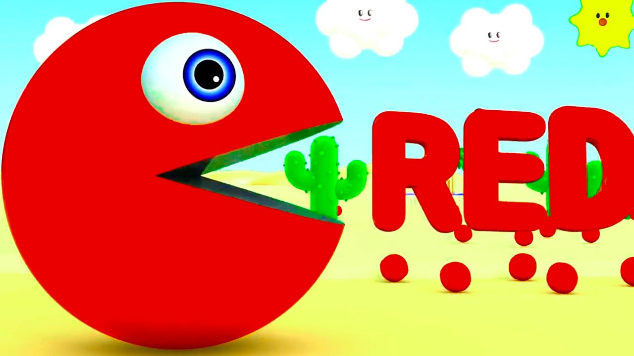 Learn Colors with PACMAN and Farm WaterMelon Rainbow Colour Banana ...