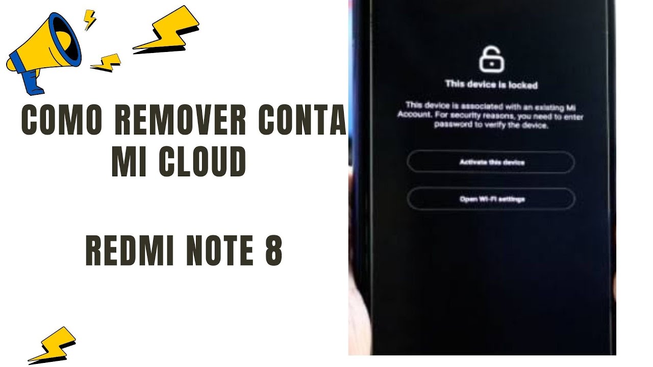 COMO REMOVER A CONTA MI CLOUD REDMI NOTE 8 VIA PC - YouTube