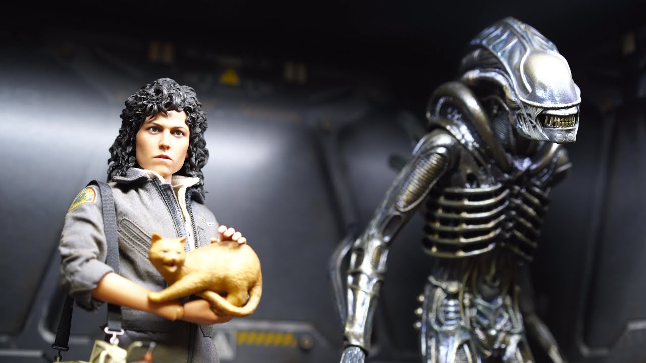 [4K] HOTTOYS ALIEN & RIPLEY Collectible Figure DIORAMA / 핫토이 에일리언 & 리플리 ...