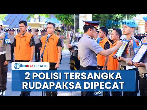 Tampang 2 Polisi Tersangka Pemerkosaan Remaja di Jambi saat Dipecat, Seragam Diganti Baju Tahanan