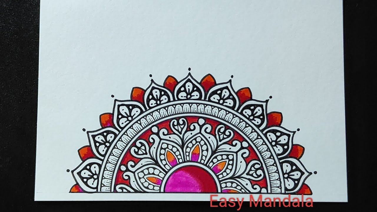 Half Mandala Art For Beginners |Step By Step Tutorial |@Easy_Mandala59 ...