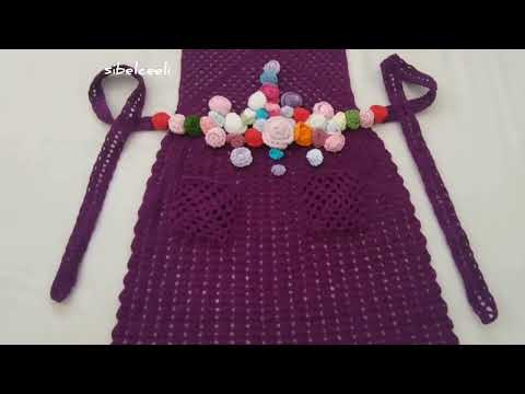 Çiçekli Mutfak Önlüğü Süslemesi / Tığ İşi Önlük Yapımı