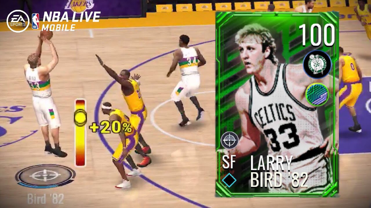 100 OVERALL LARRY BIRD MONTHLY MASTER GAMEPLAY | NBA Live Mobile 19 ...