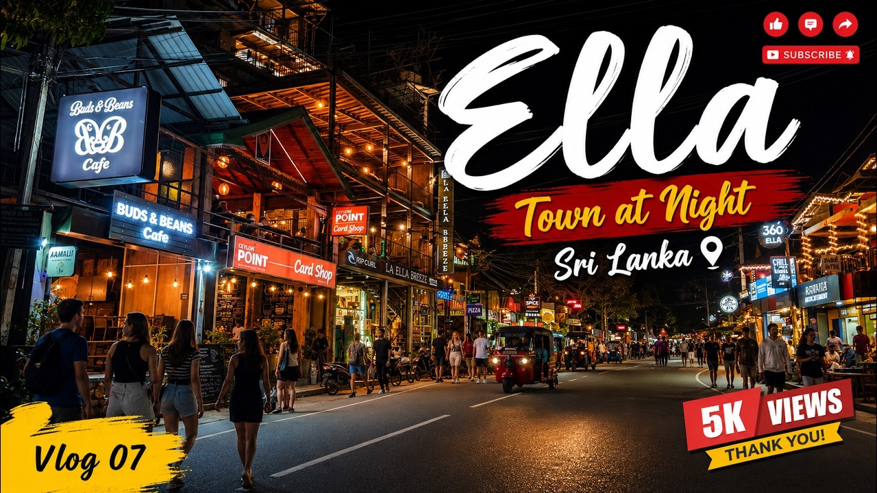 Ella Town at Night Sri Lanka | Night Functioning at Ella Town | Vlog ...