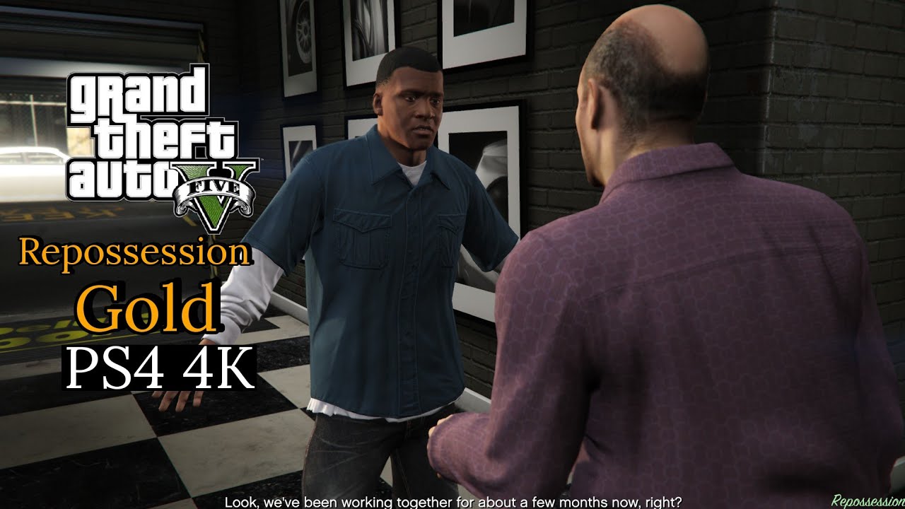 Gta 5 Mission #3 Repossession 4k 60fps (PS4) Completion Gold - YouTube