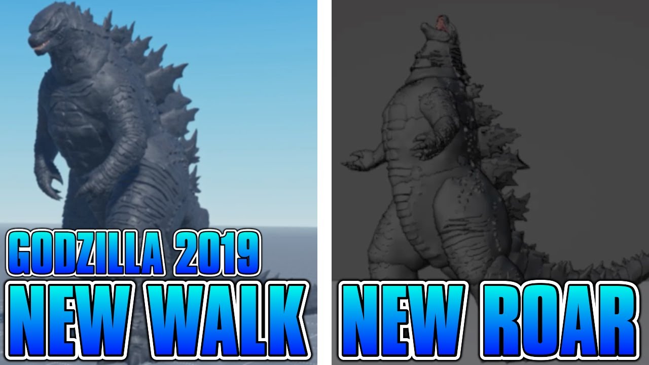 NEW Improved Godzilla 2019 Walk + Roar Animations! Roblox Kaiju Mayhem ...