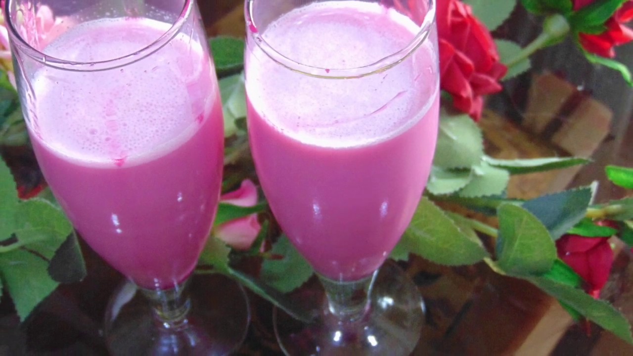 Rose Milk|Easy Rose Milk Recipe|Summer Drinks|Rose shake|My Recipe Book ...