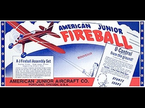 American Junior Fireball- Vintage Control Line Model Airplane - YouTube