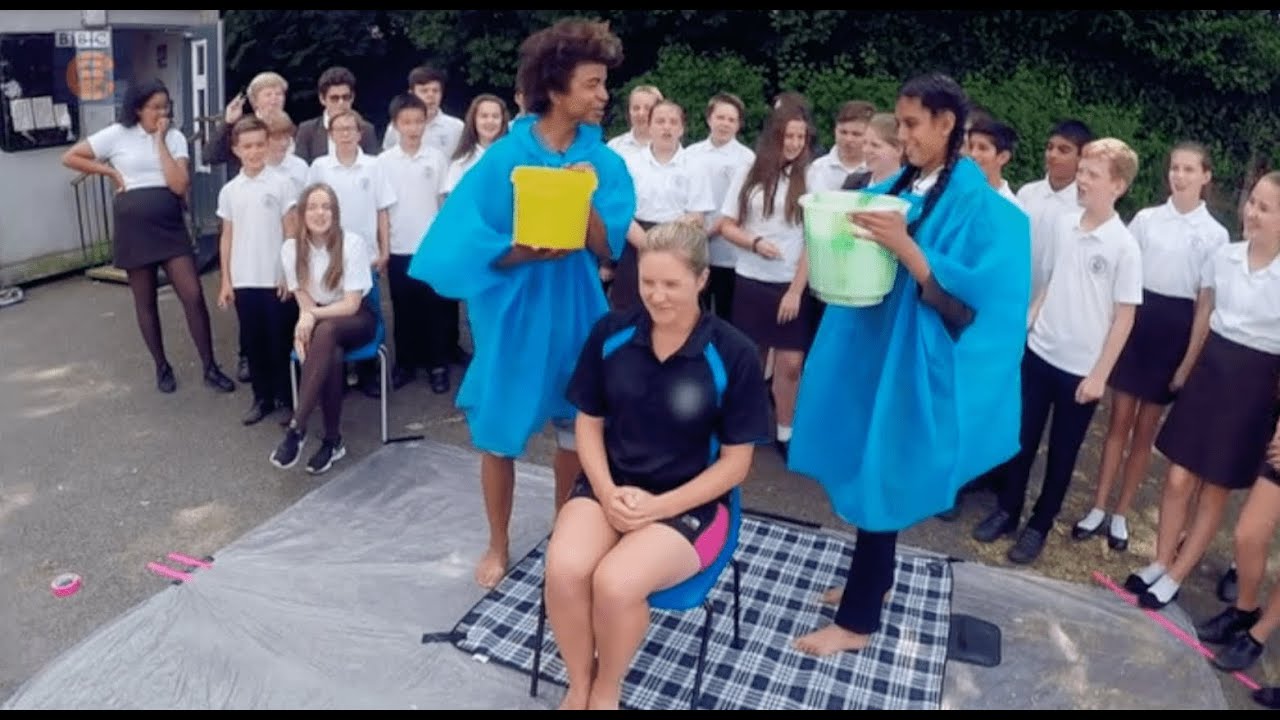 Teacher gunged on Blue Peter 2018 - YouTube