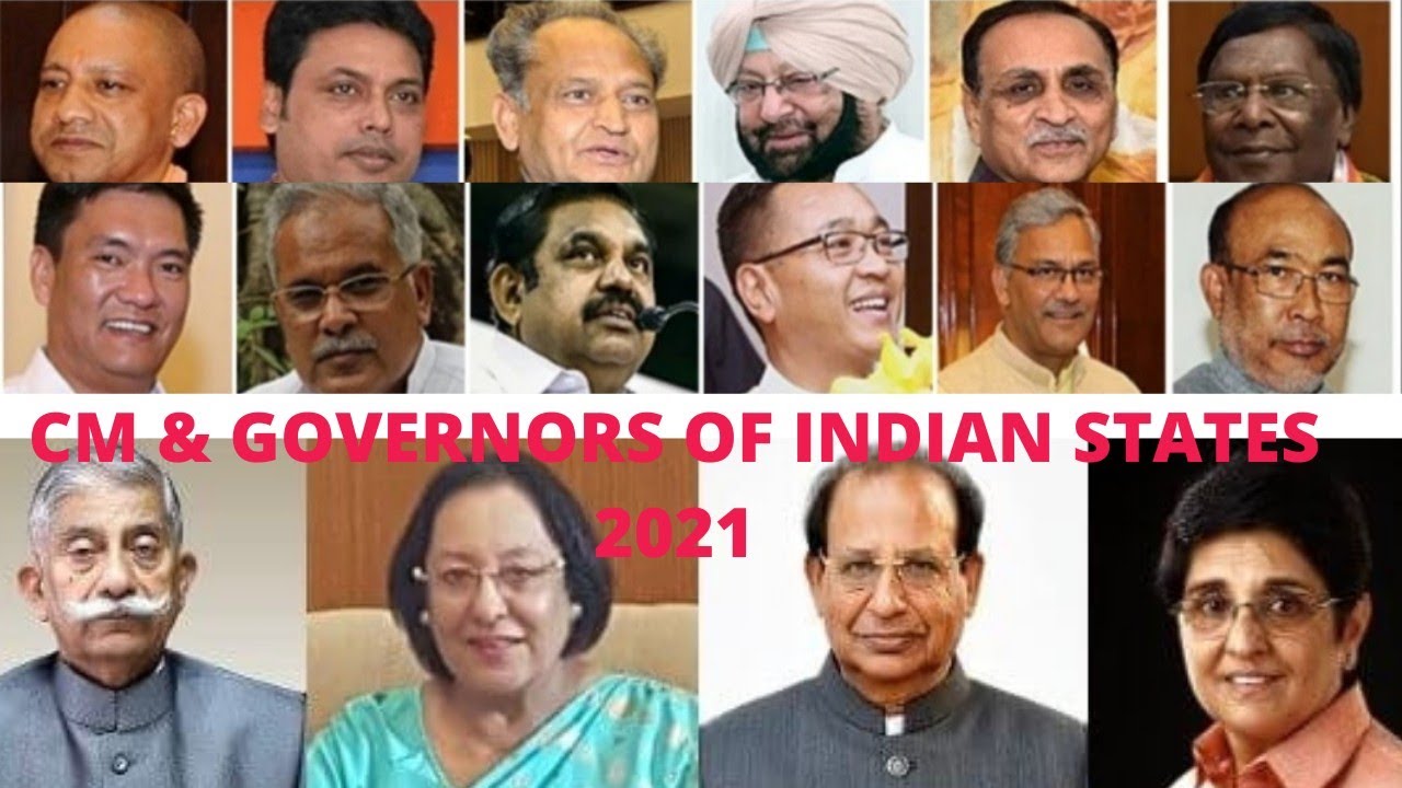LIST OF CM & GOVERNORS OF INDIAN STATES-2021 | CM & GOVERNORS OF 2021 ...