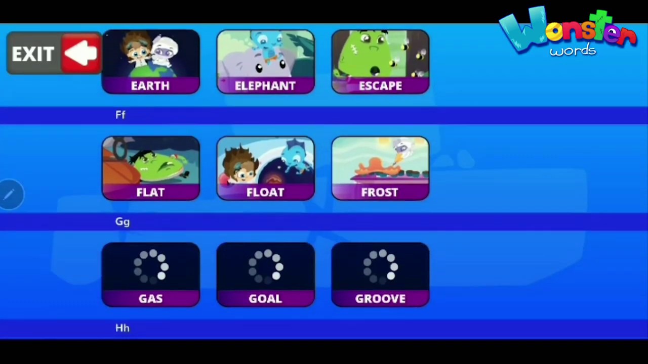 Wonster Words - ABC Category Scroll - YouTube