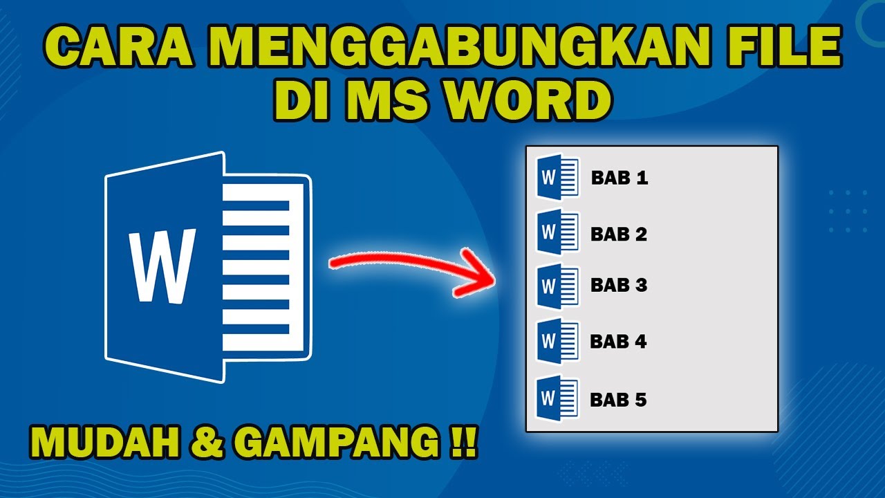 Cara Menggabungkan File Word Menjadi Satu - YouTube