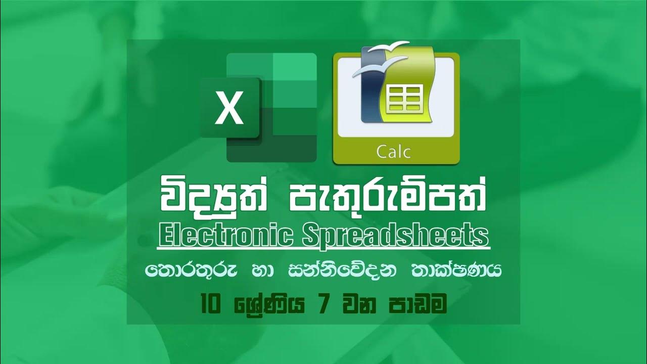 Grade 10 ICT Spreadsheets (Excel) | OL past paper Discussion - YouTube