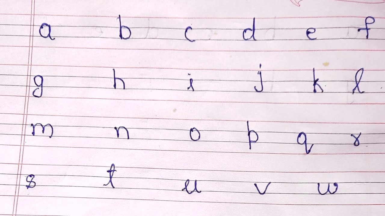 how to write small alphabet letters!! choti abcd kaise likhe - YouTube