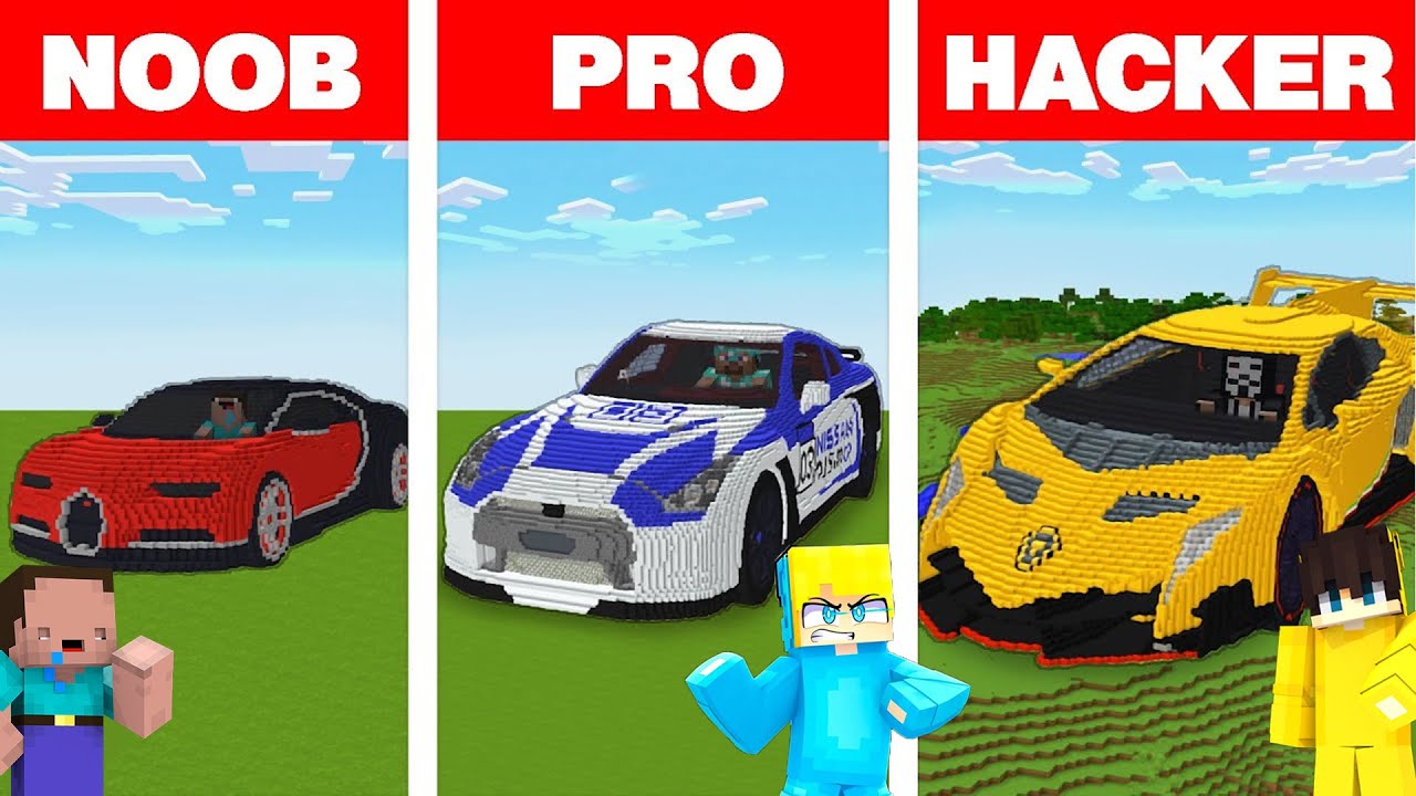 Billy Noob Vs Ukri Pro Vs Luke Hacker LAMBORGINI bau Challenge ...