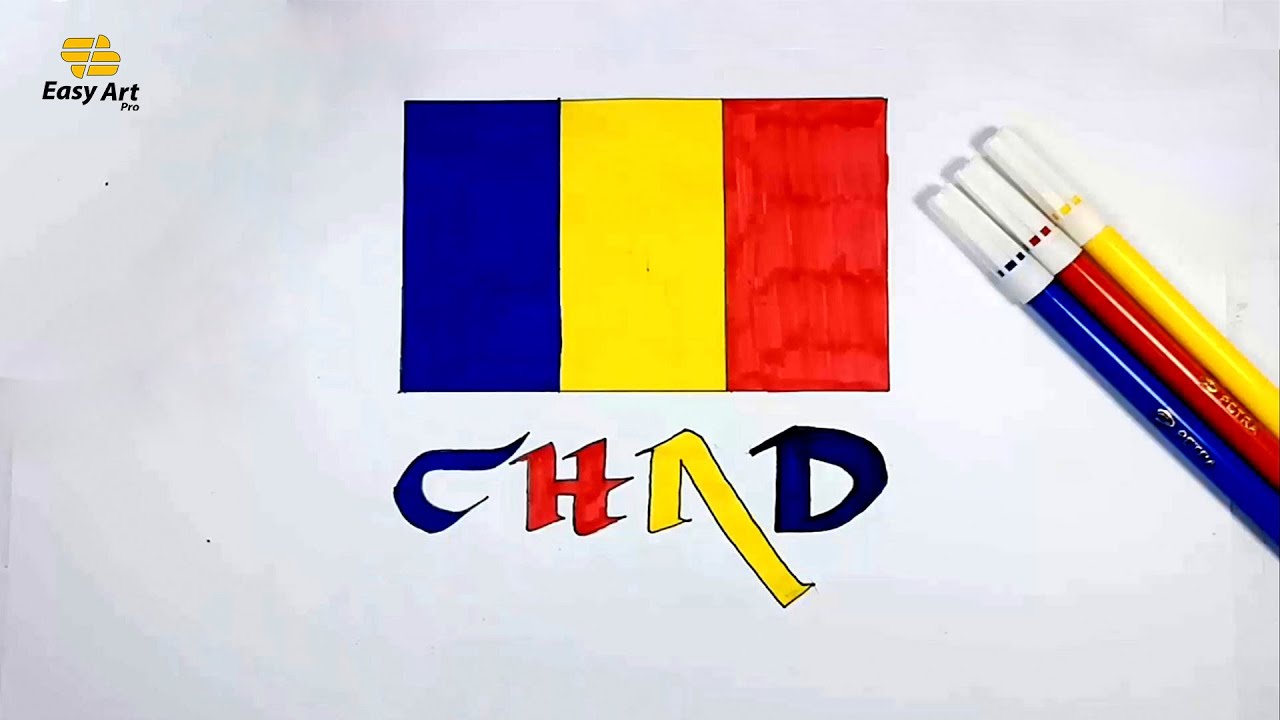 🇹🇩 Chad flag drawing for Beginners || How to draw flag of Chad || Easy ...
