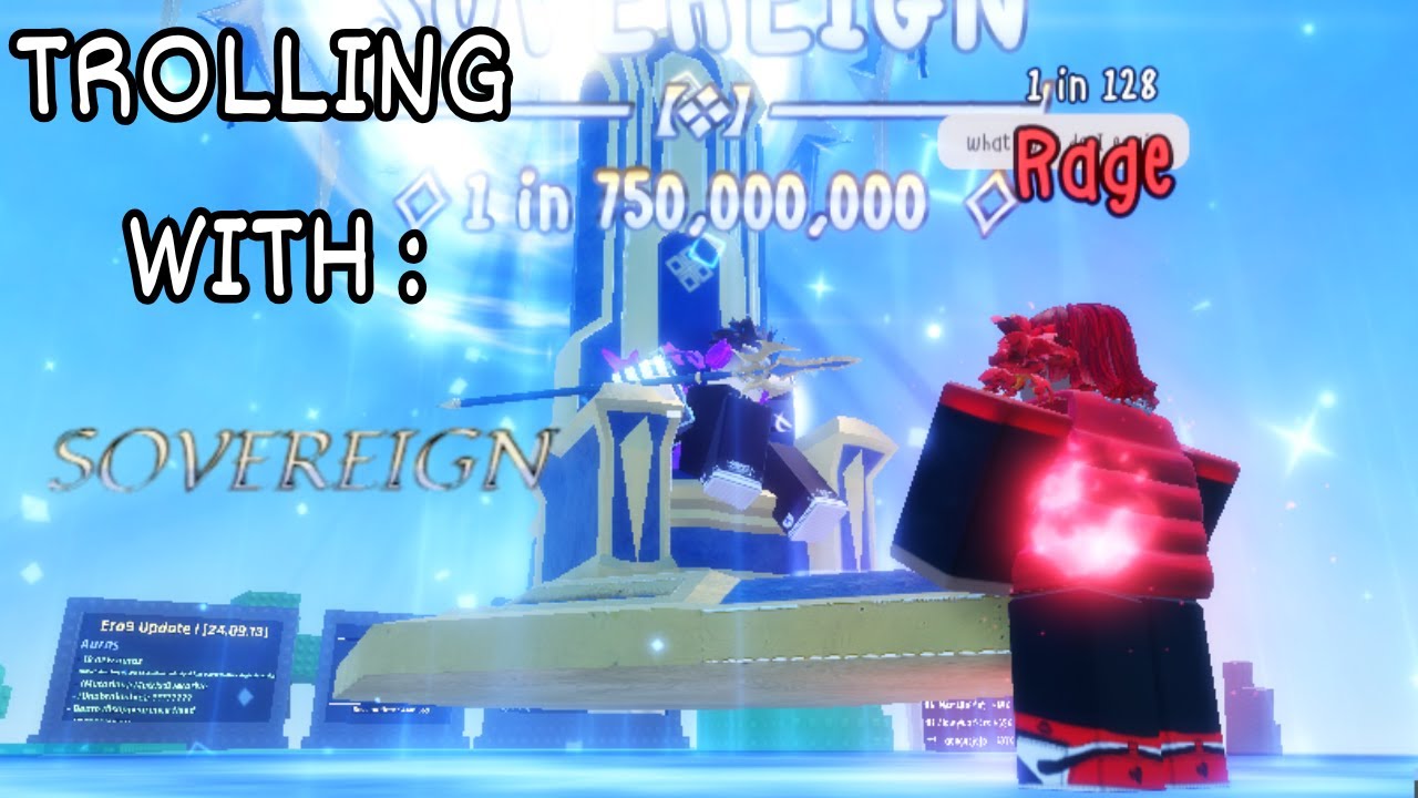 TROLLING WITH.... SOVEREIGN ! │ ROBLOX SOLS RNG - YouTube