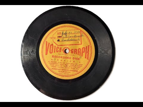 Saint Joseph, MI Rare Record Voice-O-Graph Recording At Silver Beach ...