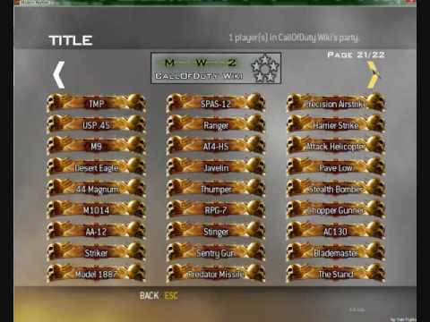 All titles and emblems in Call of Duty, Modern Warfare 2. - YouTube