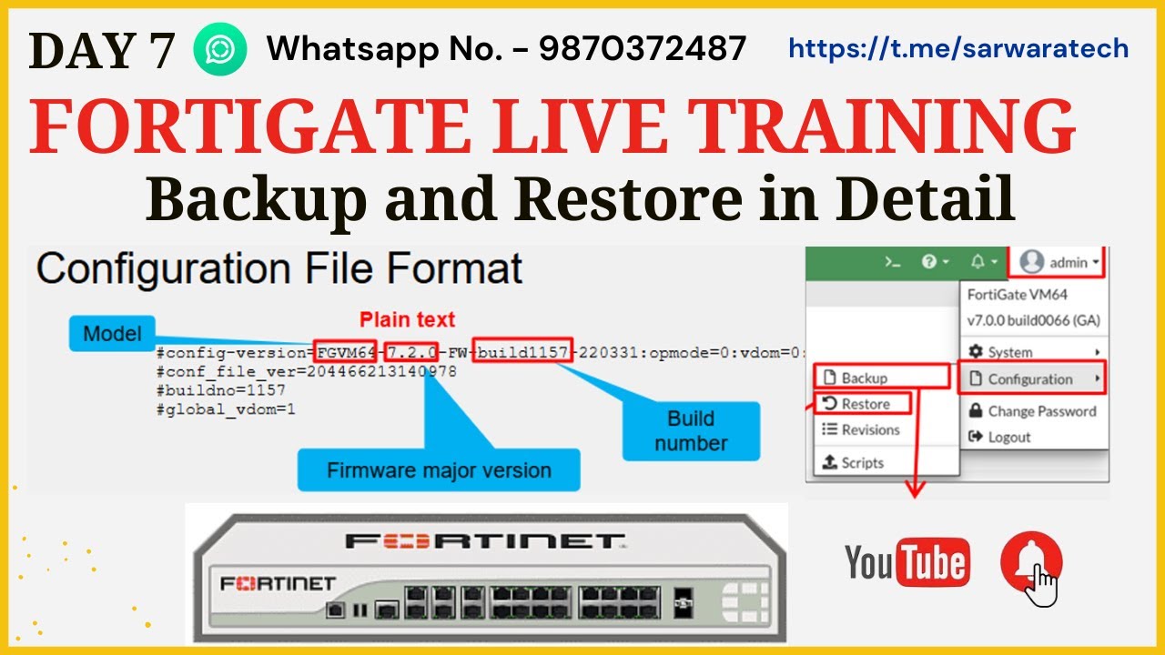 Day 7 Fortigate Backup & Restore - YouTube