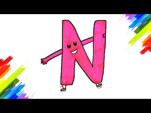 Alfabe N Harfi - Kolay N Harfi Çizimleri - Alphabet letter N #kolayçizimler  #alfabe #alphabet