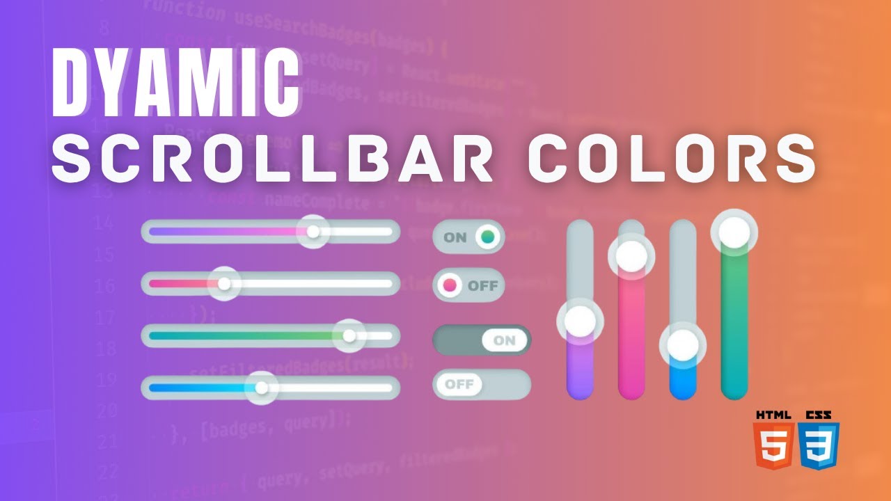 A Beautiful Dynamic Scrollbar Colors with Pure CSS (No JavaScript!) | Web Design Tutorial - YouTube