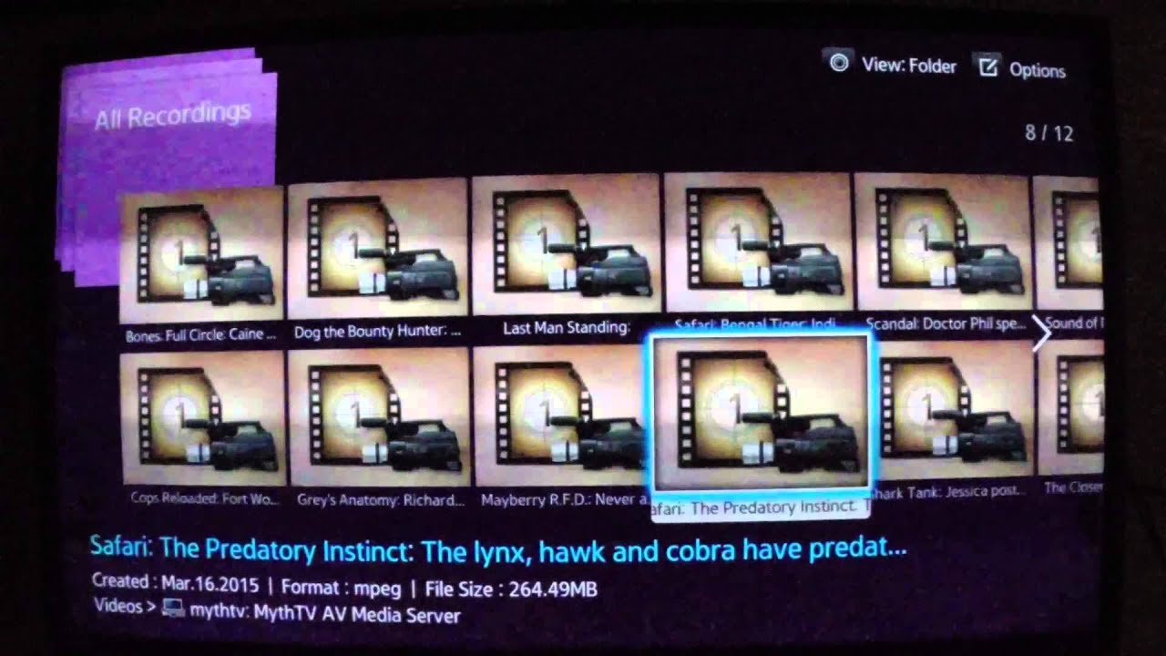 Using Mythweb and DLNA in place of a MythTV Frontend - YouTube
