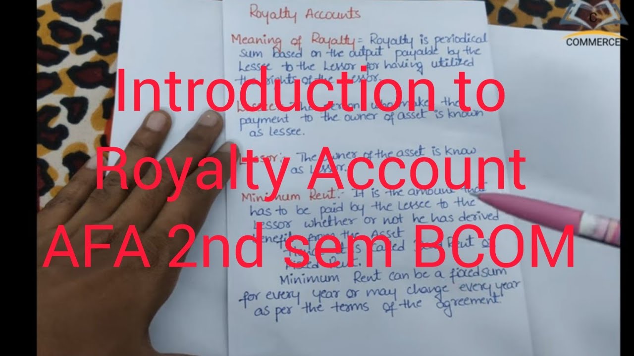Introduction to Royalty Account AFA 2nd sem BCOM NEP Syllabus. - YouTube
