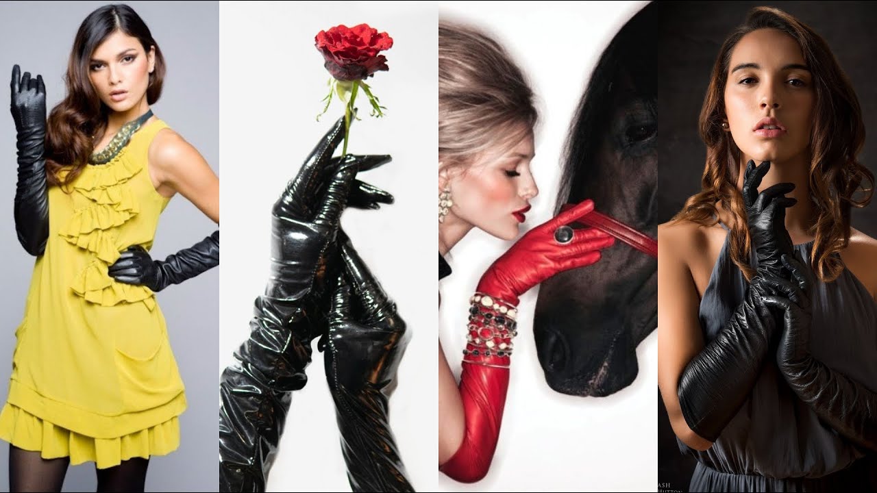 Luxurious & beautiful latex&leather long&short gloves designs ideas for ...