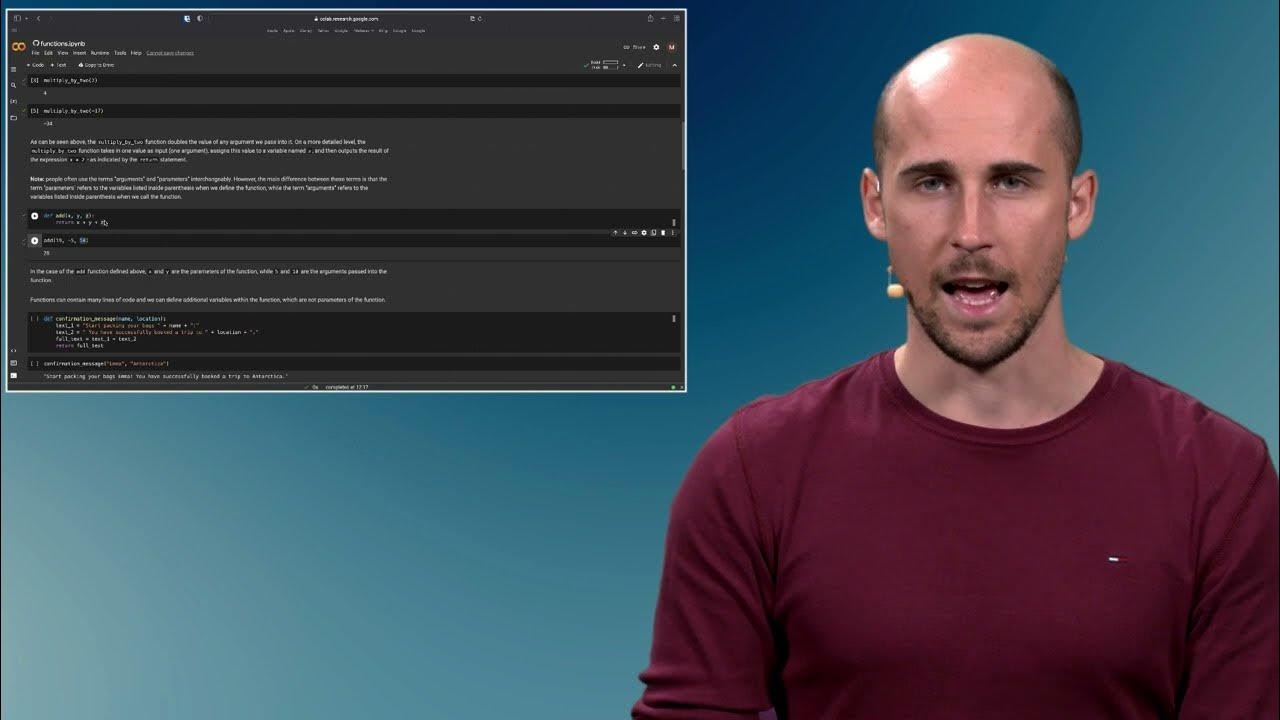 Functions - Arguments - Python - YouTube