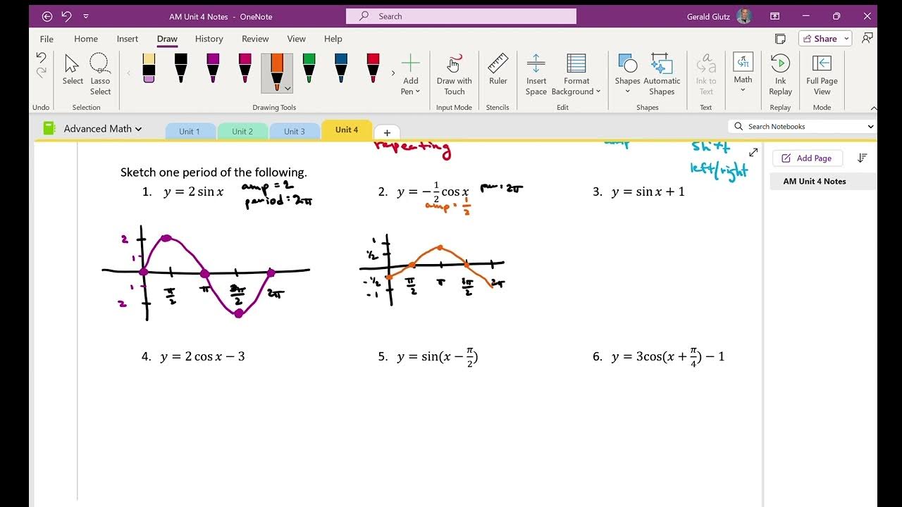 4-1 Notes Graphing Sin and Cos - YouTube