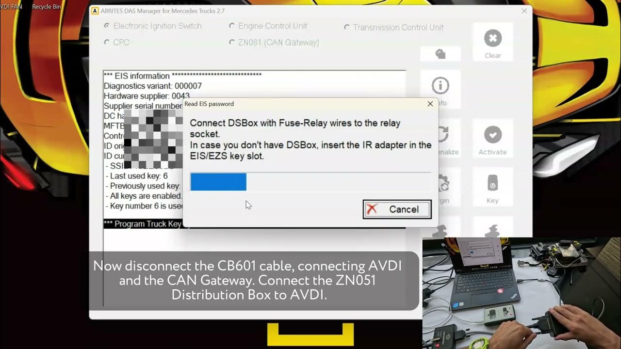 Mercedes Benz Actros Truck Key Programming Fully on Bench! - YouTube