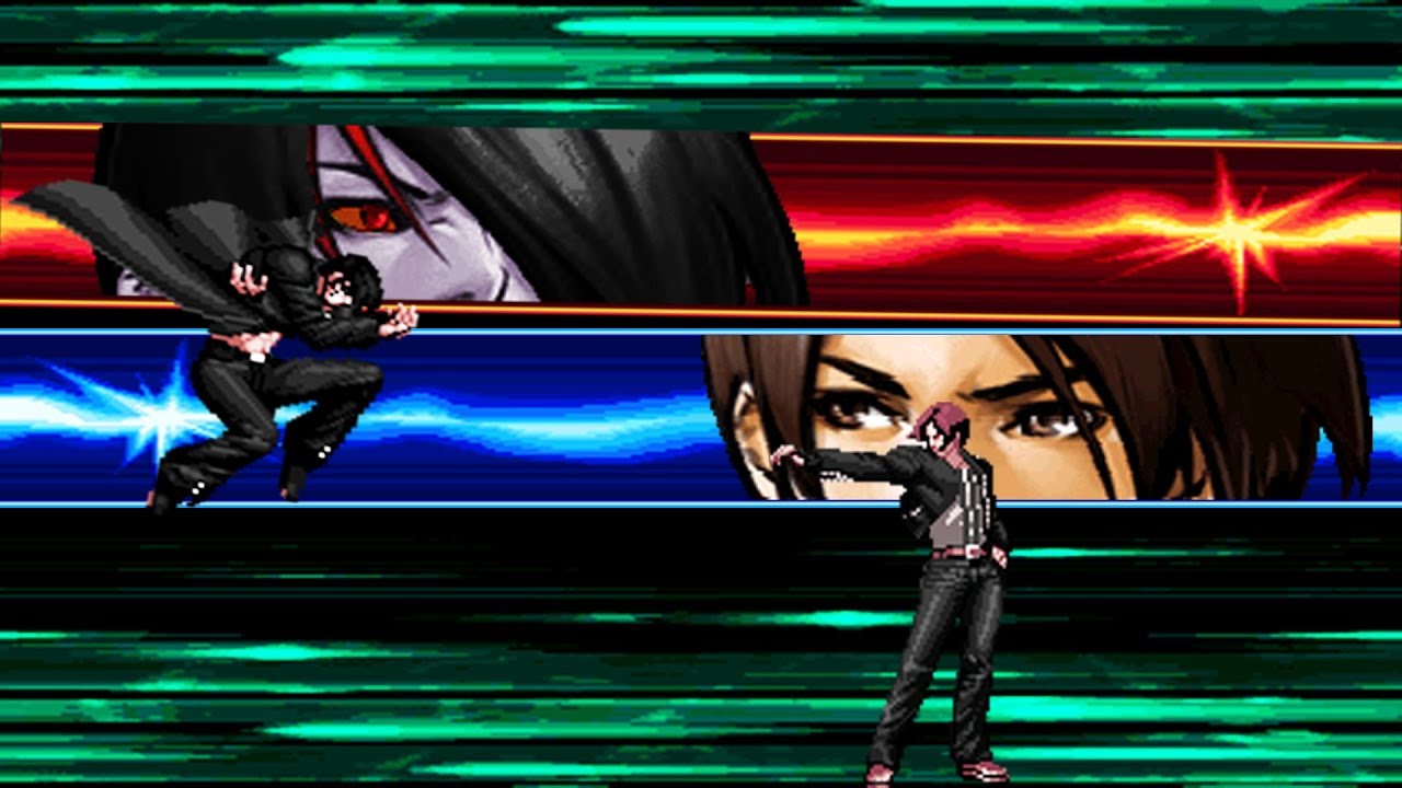 [KOF Mugen] Flames Orochi Iori Vs Orochi Kyo - YouTube