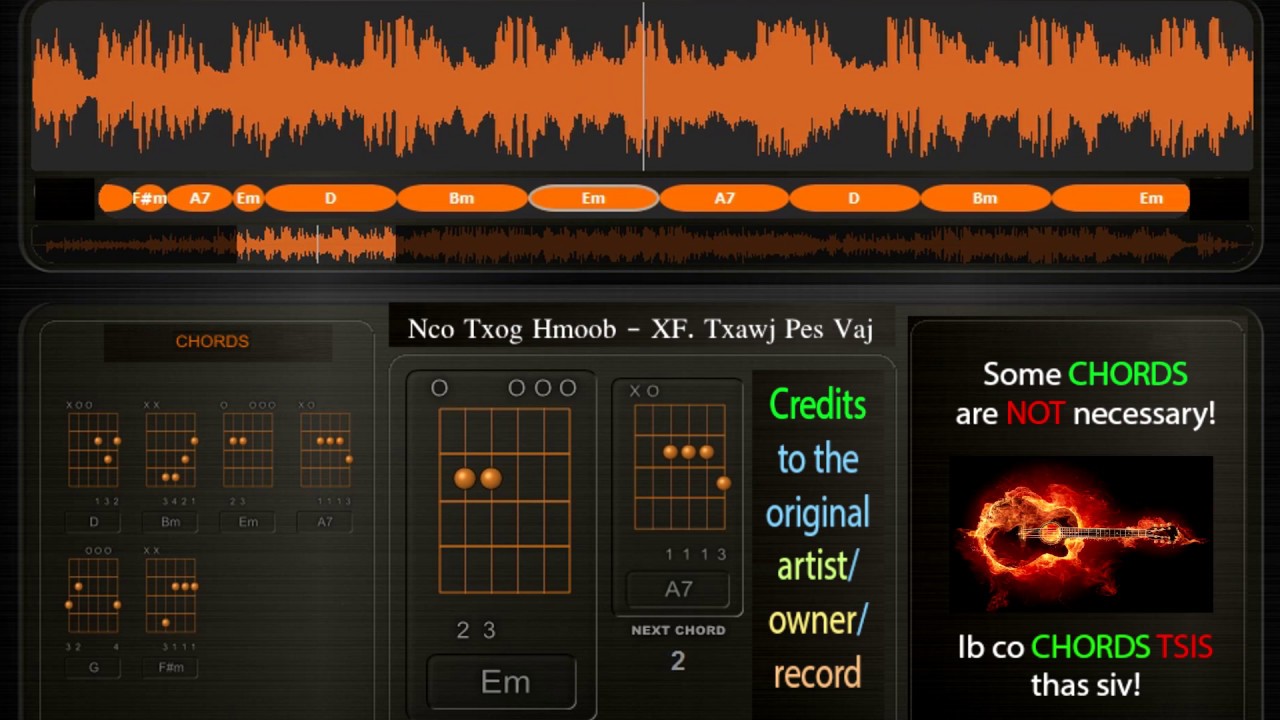 Nco Txog Hmoob - XF. Txawj Pes Vaj - Guitar Chords - YouTube