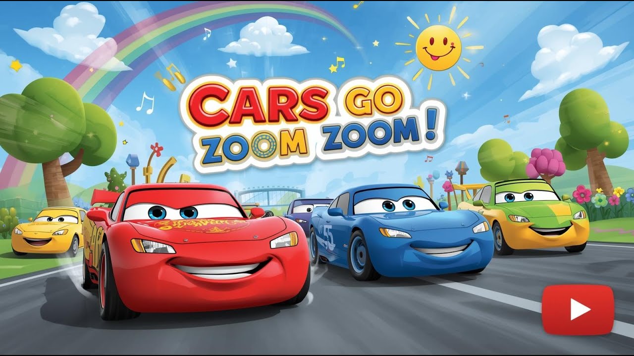 🚗 Cars Go Zoom Zoom! | Fun Car Song for Kids | Learn Colors with Cars ...