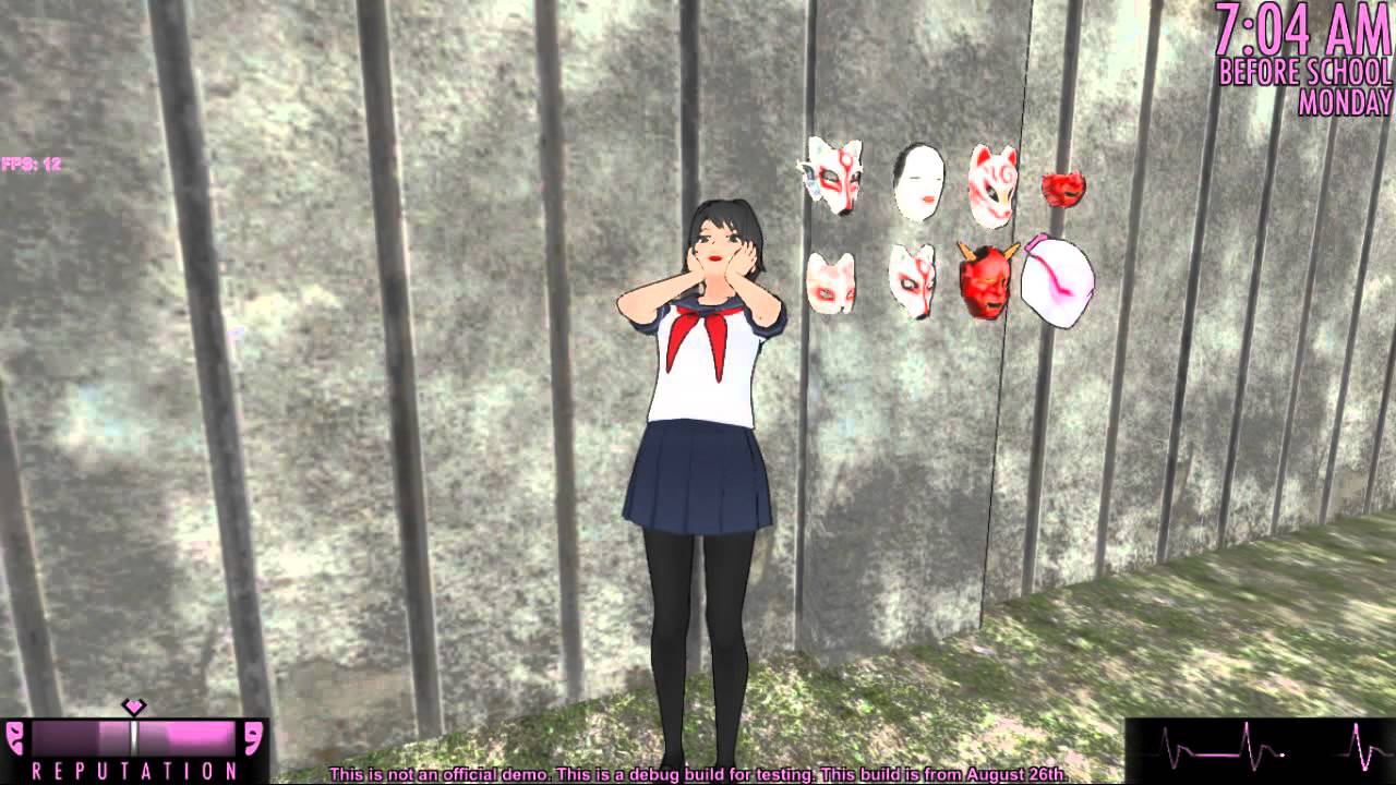 Yandere simulator|!¿Mascaras secretas?!|Easter egg| - YouTube