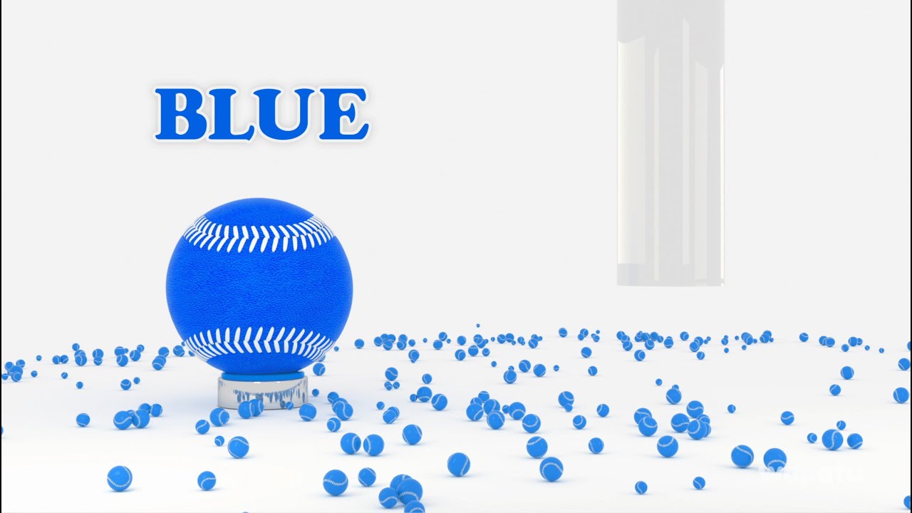 Learn Colors - Baseballs! | Learn Color Names in English and Spanish ...
