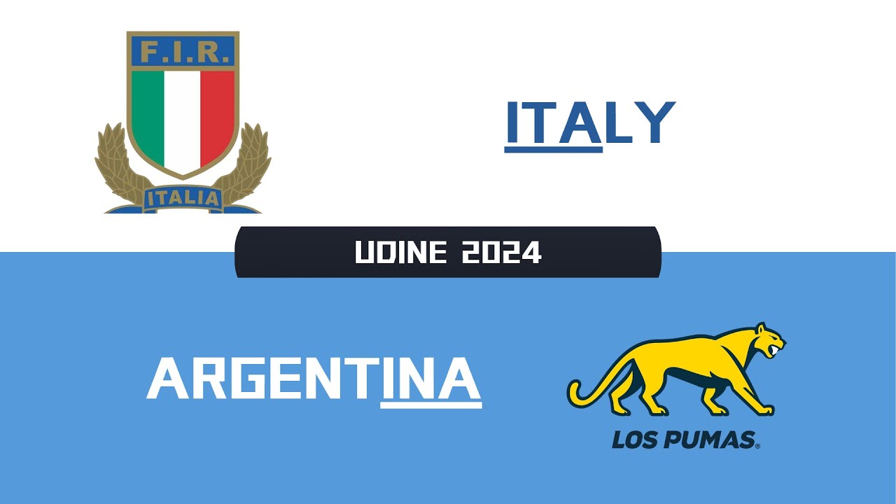 ITALY vs ARGENTINA I Udine, 2024 - Rugby Challenge 4 - YouTube