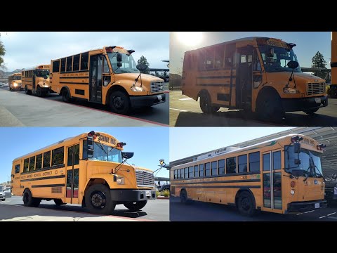 MVUSD School Buses Drive-By/Pulling In P.T11 - YouTube