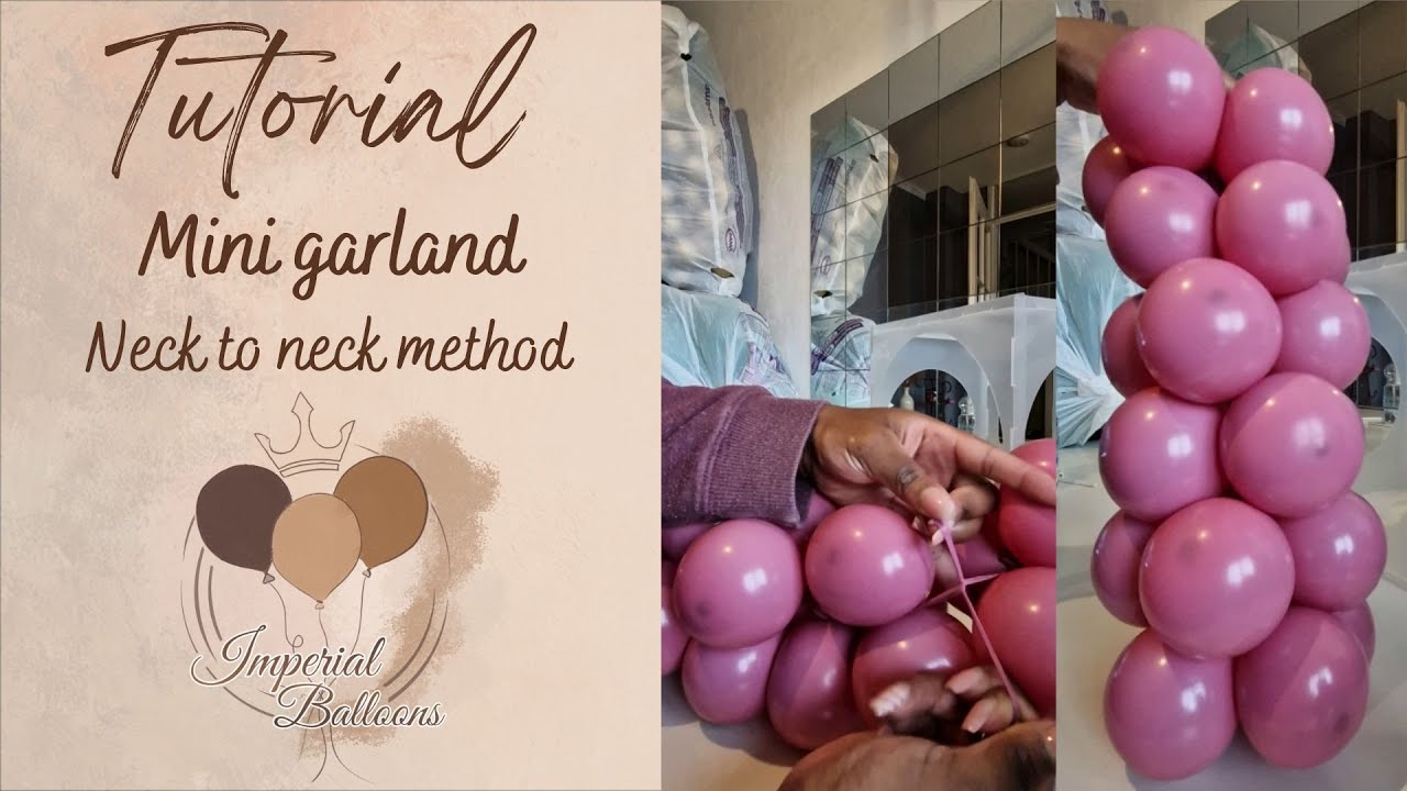 Tutorial | Part 1: How to make a 5'' mini garland | Neck to neck method ...